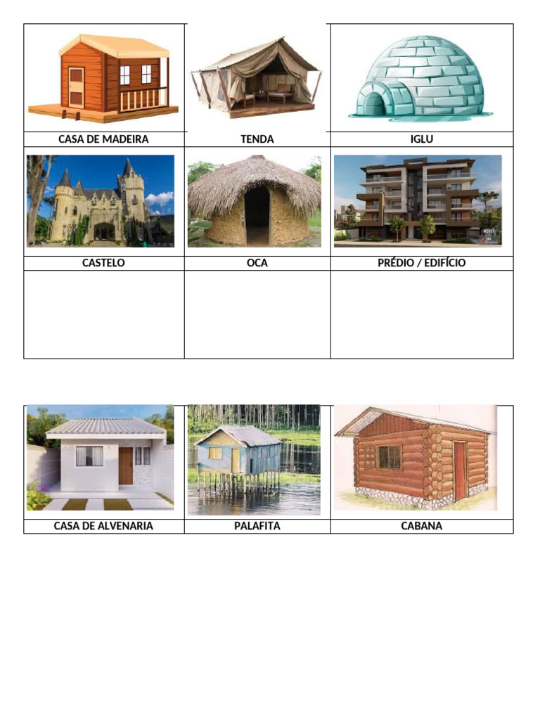 Tipos de Moradias - Imagens | PDF