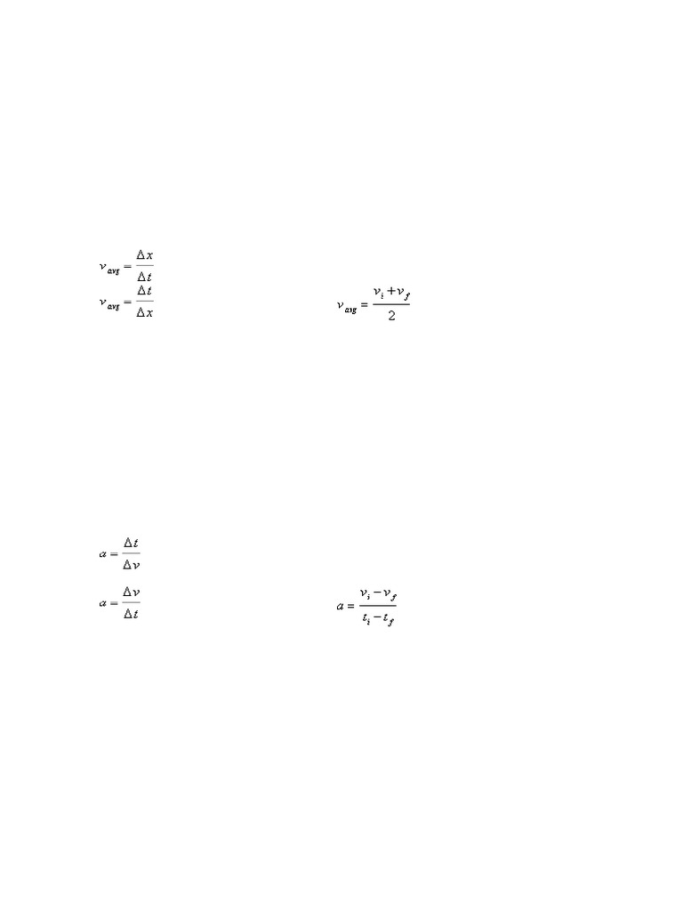 Physics - Review Sheet 2 Kinematics | PDF | Acceleration | Velocity
