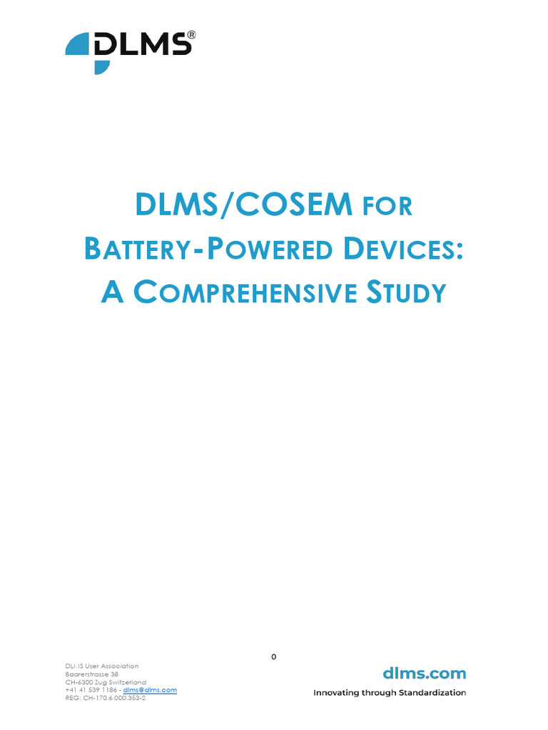 DLMS COSEM For Battery Powered Devices - DLMS UA Whitepaper | PDF | Data Compression | Network ...