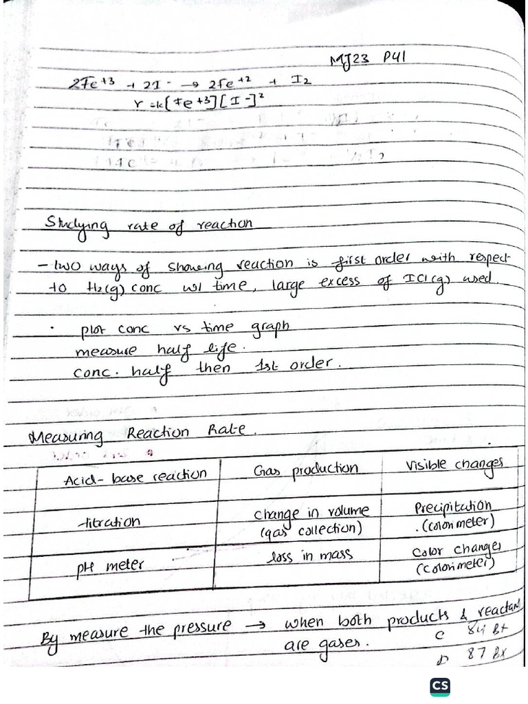 Reaction Kinetics 2.0 | PDF