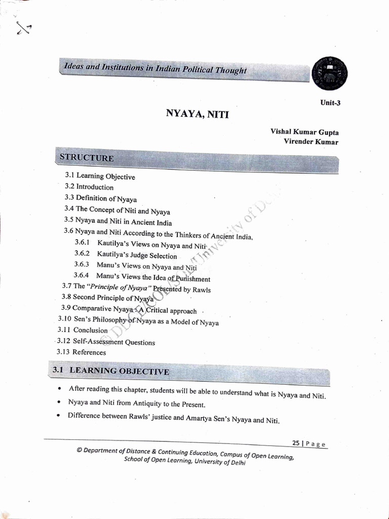 Nyaya, Niti | PDF