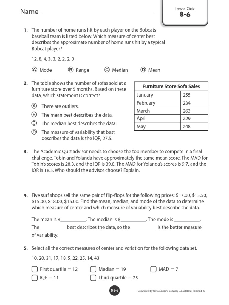 Measures of Center and Variation Analysis | PDF | Quartile | Mean