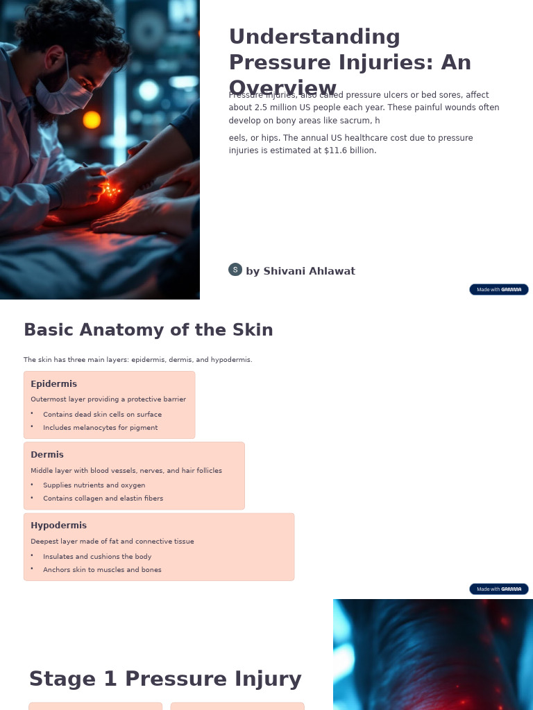 Understanding Pressure Injuries An Overview | PDF | Skin | Wound