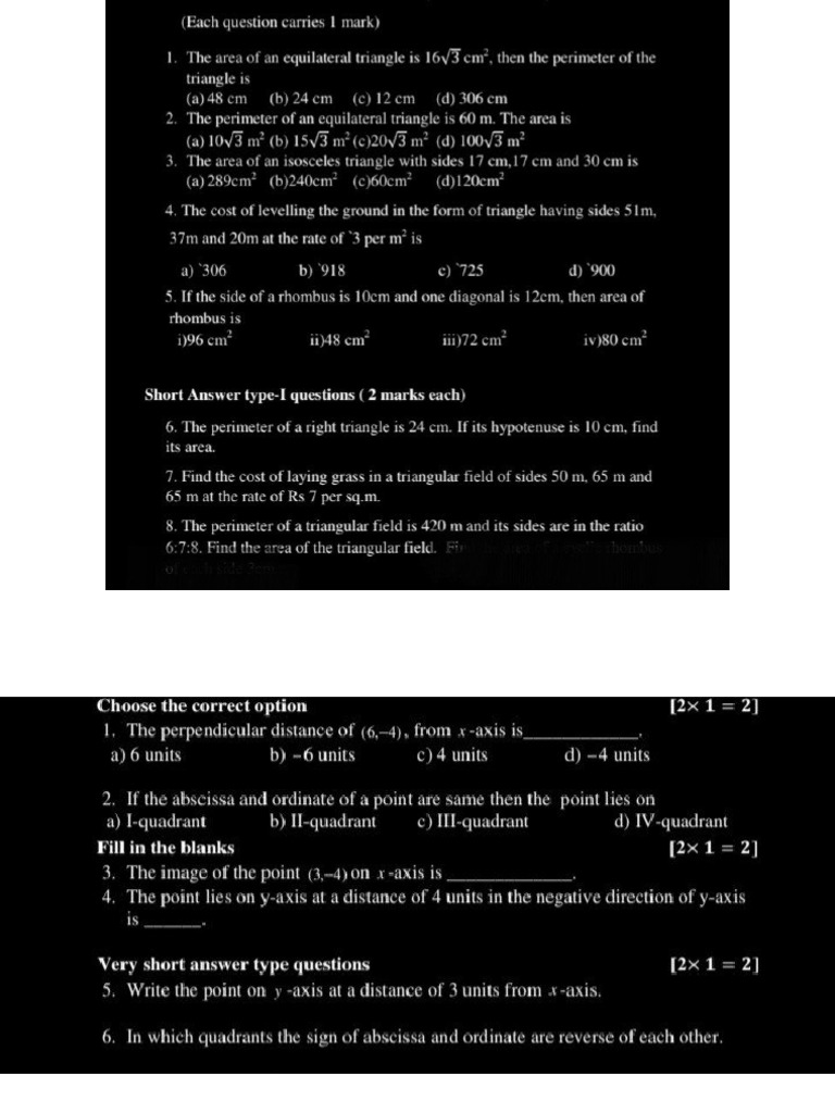 Maths - Holiday Homework | PDF