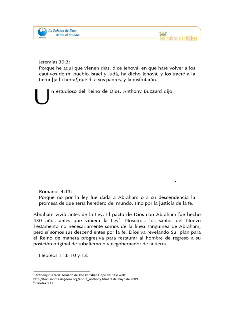 128 - La Promesa A Abraham, Nuestra Esperanza | PDF | Abrahán | Cristo (título)