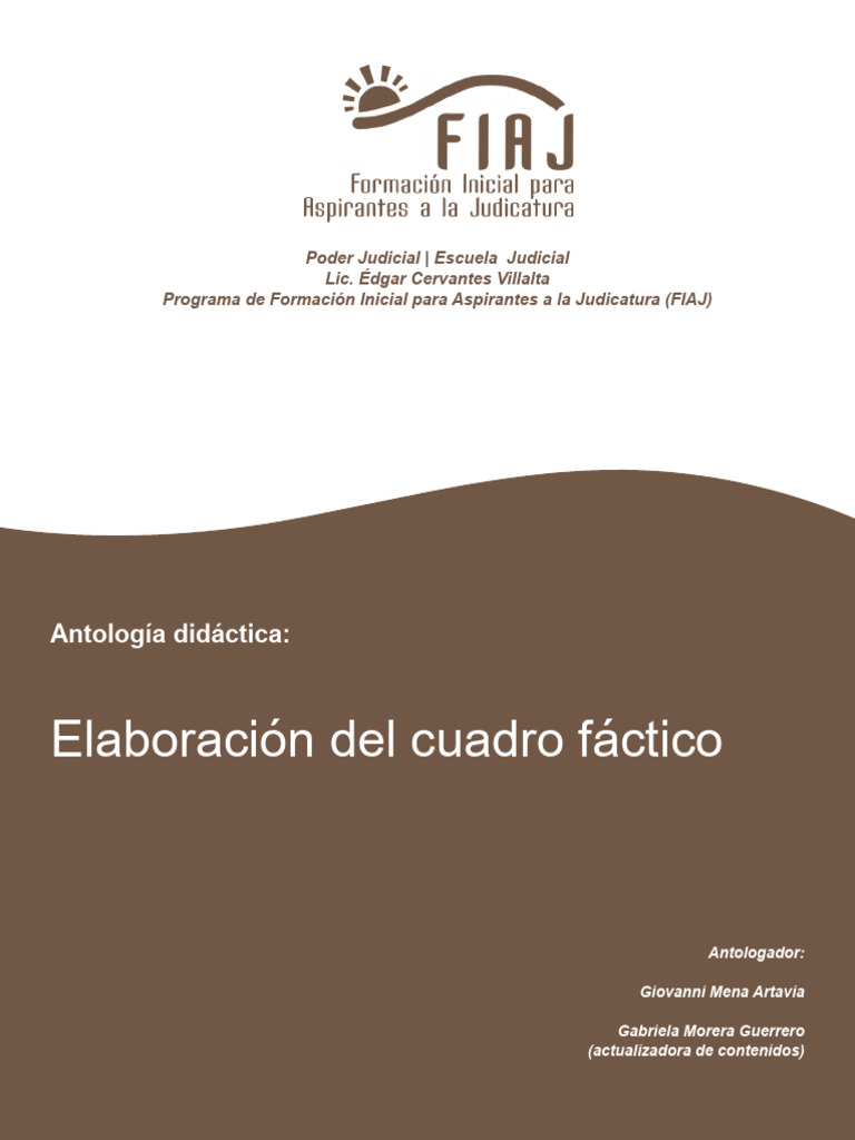 Antologia_Elaboracion_del_cuadro_factico | PDF | Evidencia (ley) | Verdad