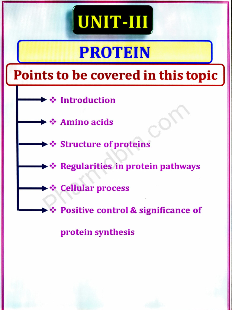 Cell and Molecular Biology Unit 3 | PDF