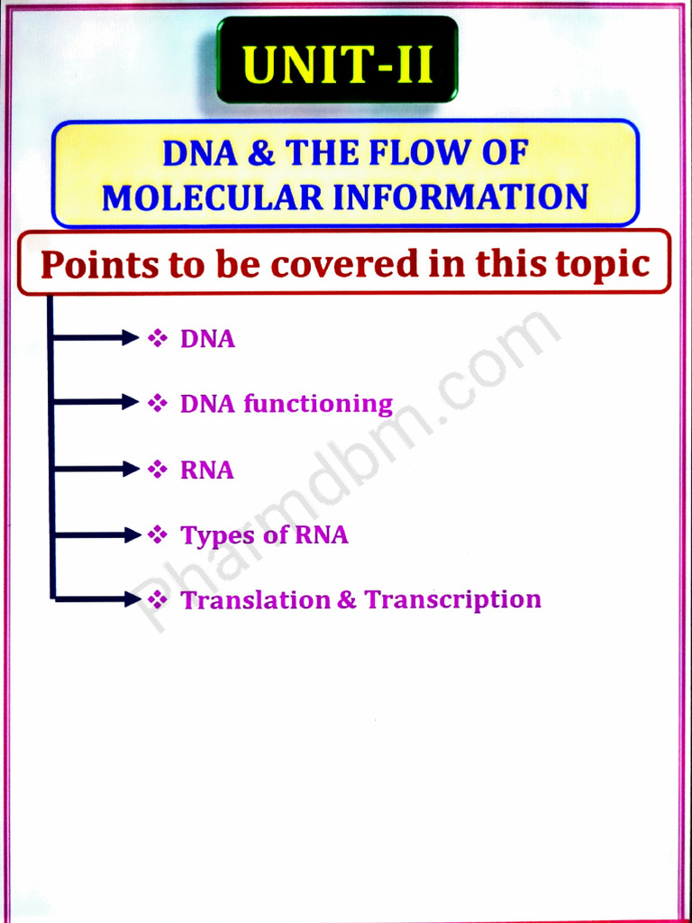 Cell and Molecular Biology Unit 2 | PDF