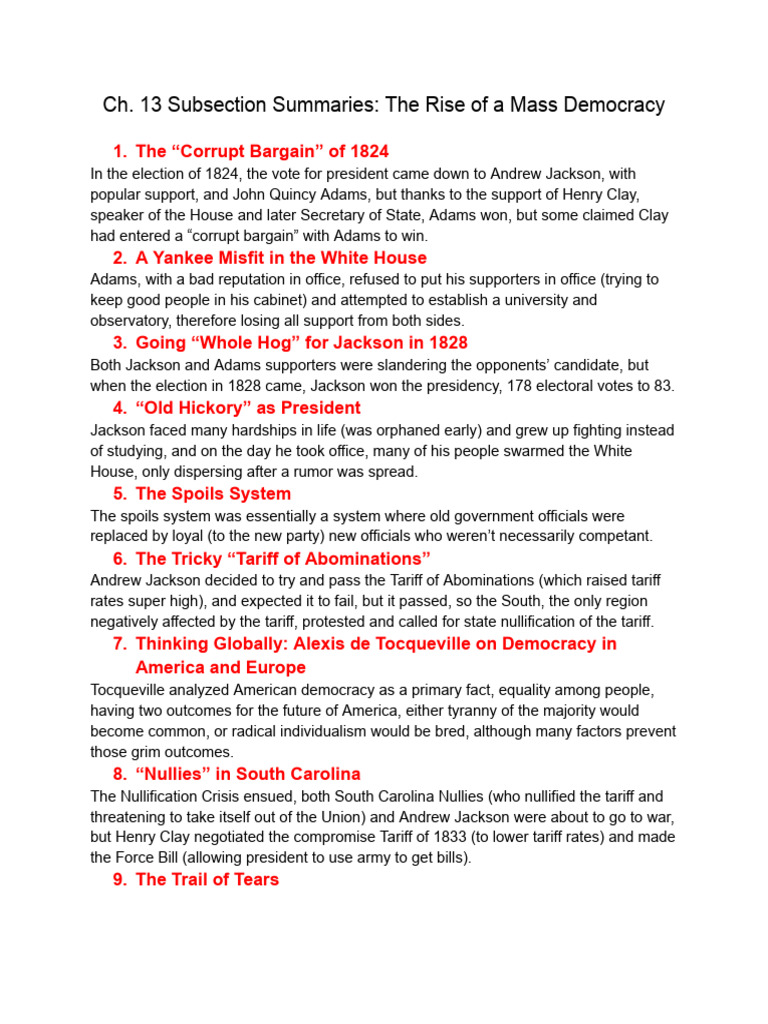 Ch. 13 Subsection Summaries (22 Sections in The Chapter) | PDF ...