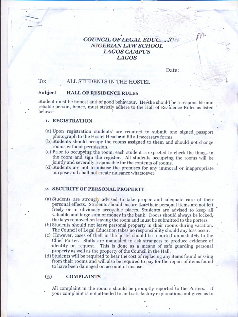 hall-of-residence-rules-1 | PDF
