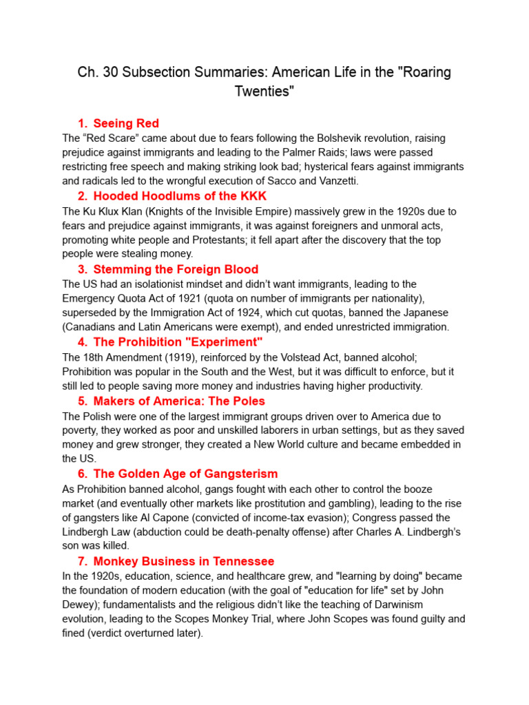 Ch. 30 Subsection Summaries (17 Subsections in The Chapter) | PDF | Ku ...