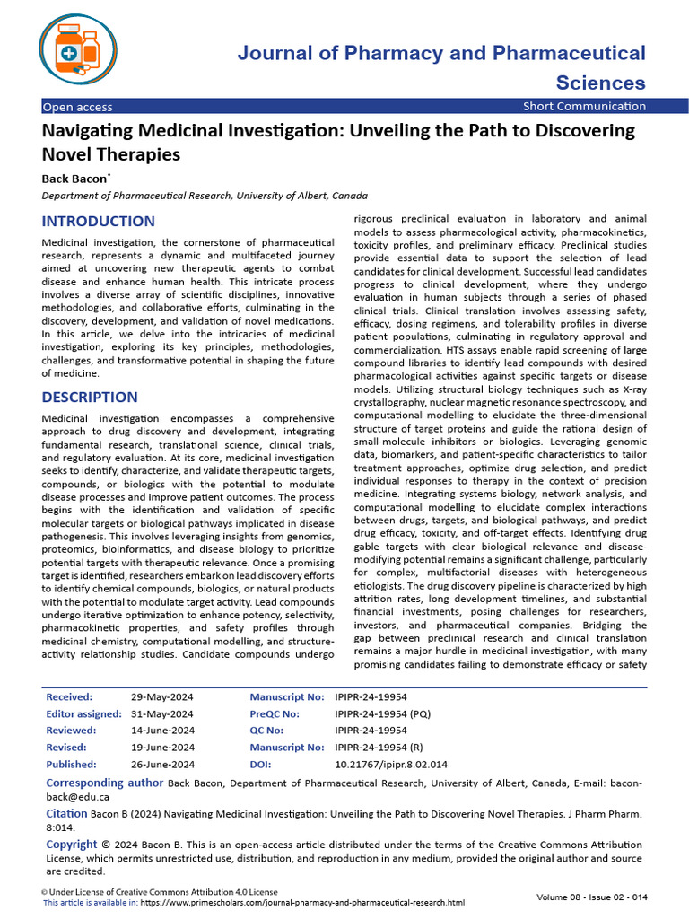 The-Path-To-Discovering-Novel-Therapies | PDF | Drug Development ...