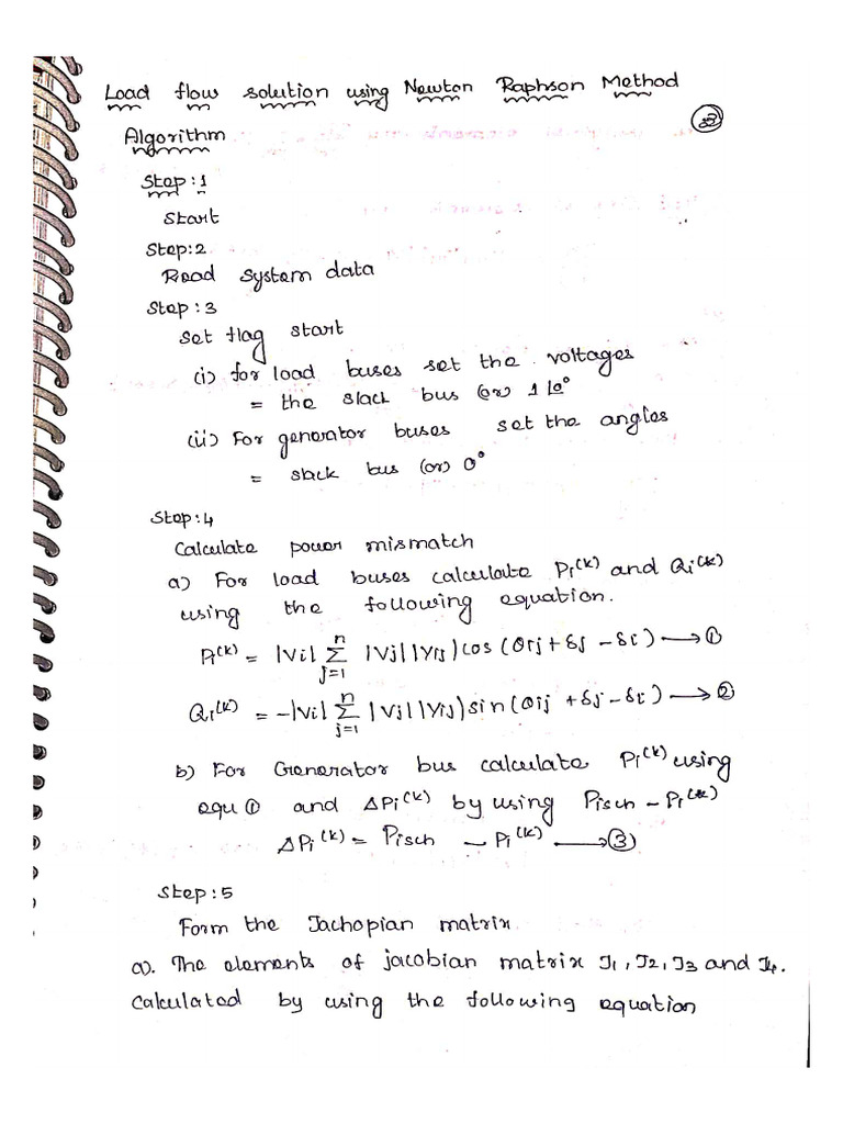 POWER FLOW ANALYSIS-Newton Raphson Method | PDF