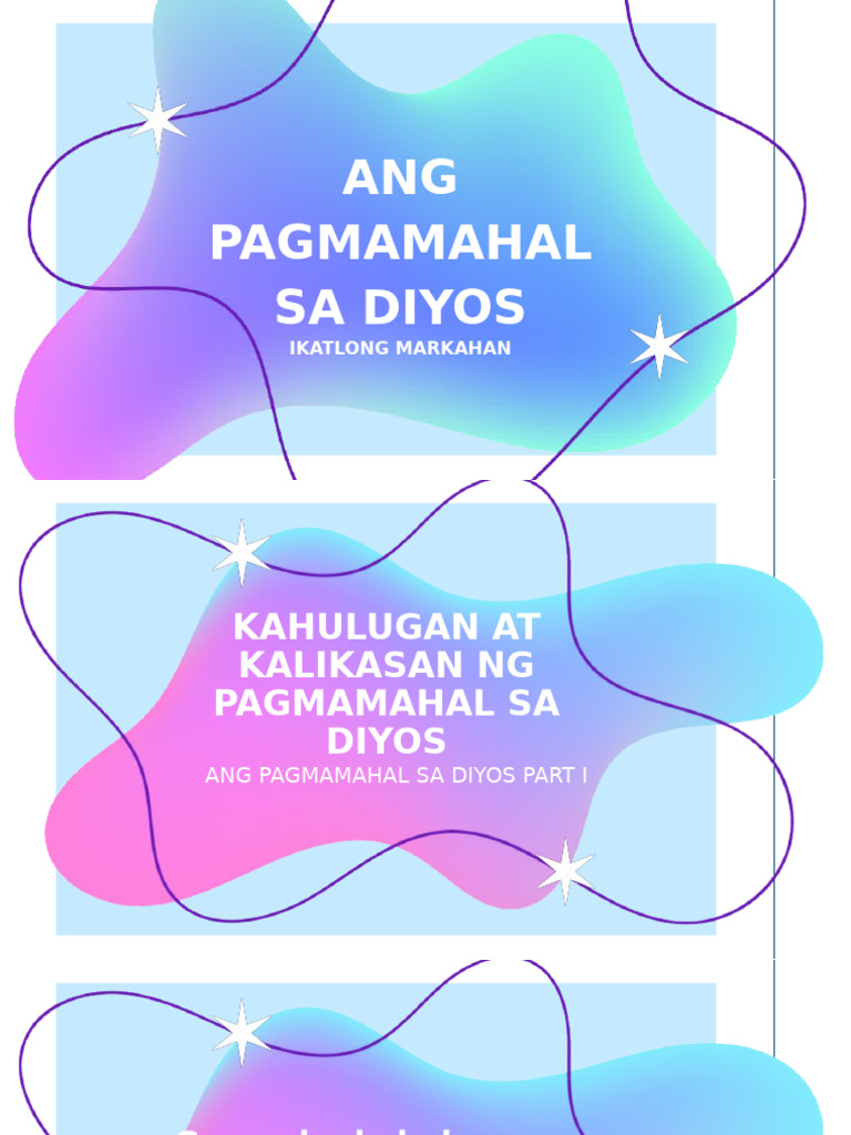 Ang Pagmamahal Sa Diyos Week 1 2 | PDF
