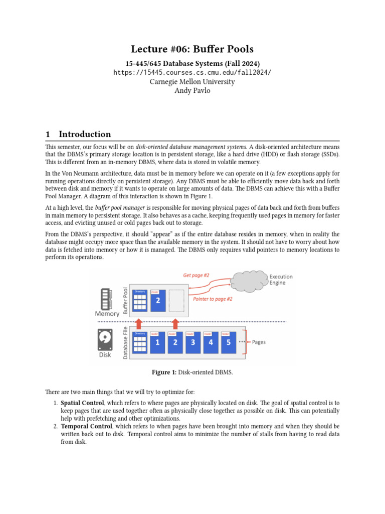 06-Bufferpool 2 | PDF | Cache (Computing) | Databases