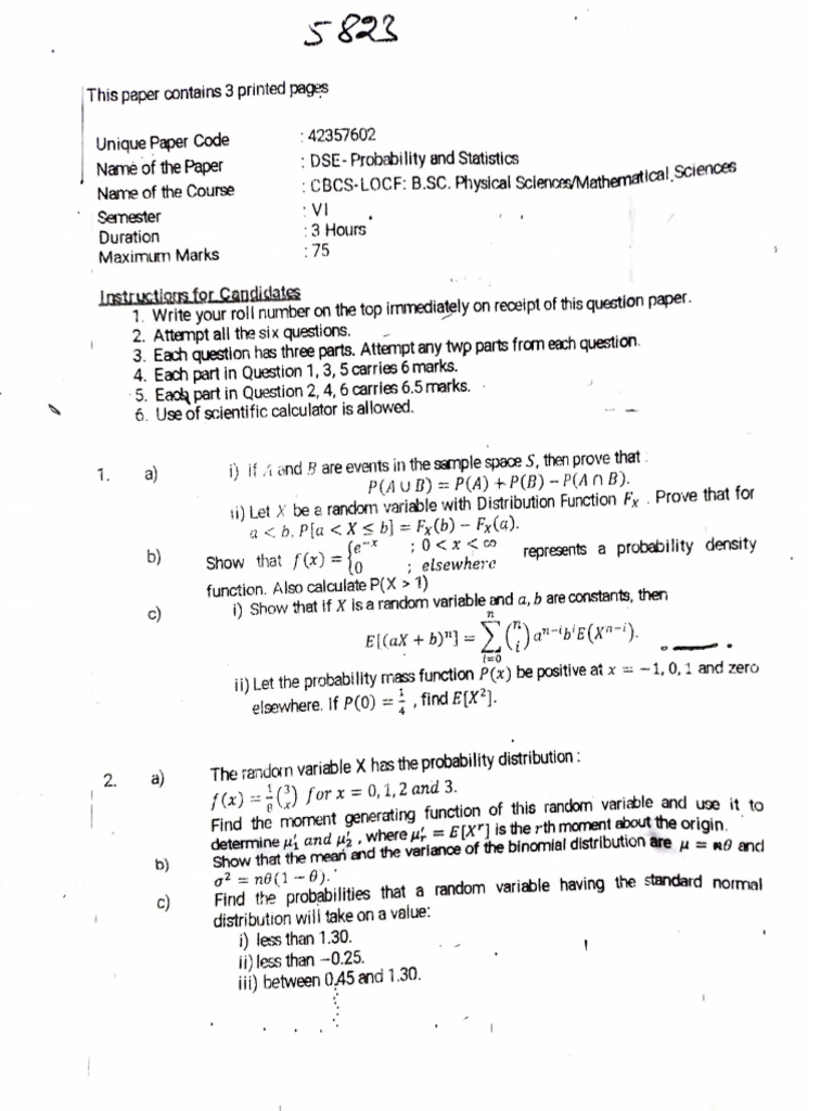Maths Paper 2 | PDF