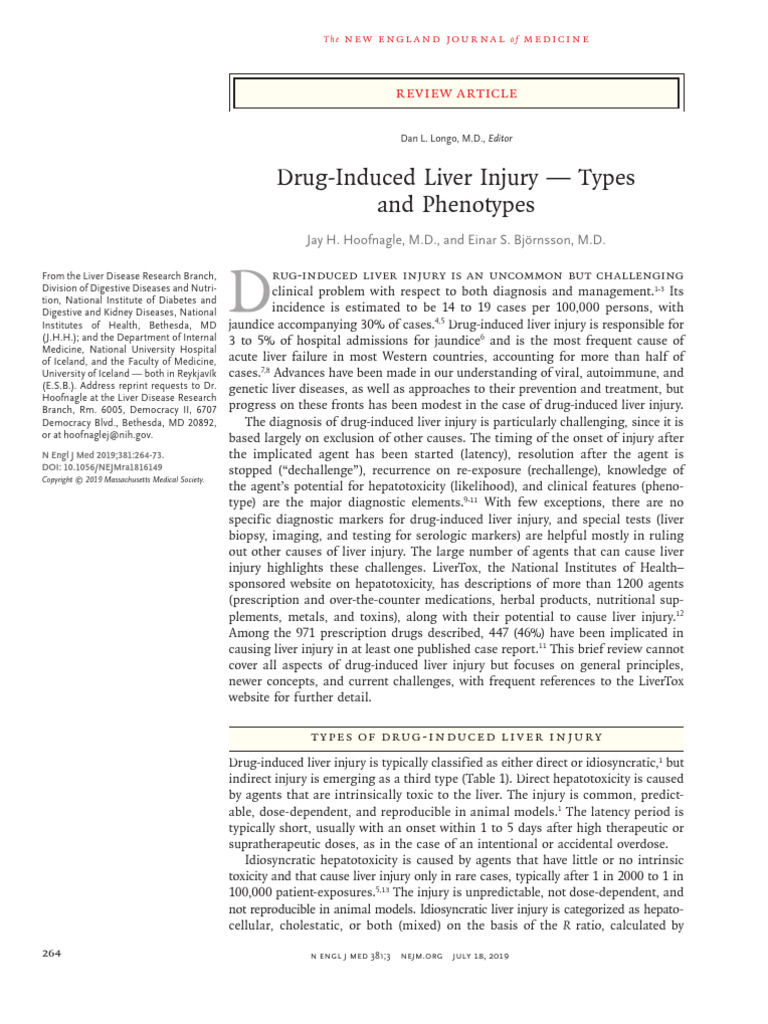 Drug-Induced Liver Injury Overview | PDF | Hepatitis | Medical Specialties