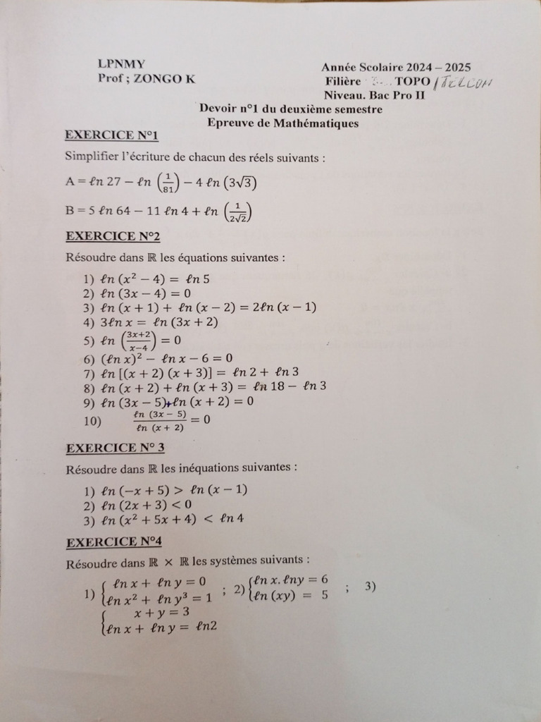 Correction Math LN | PDF