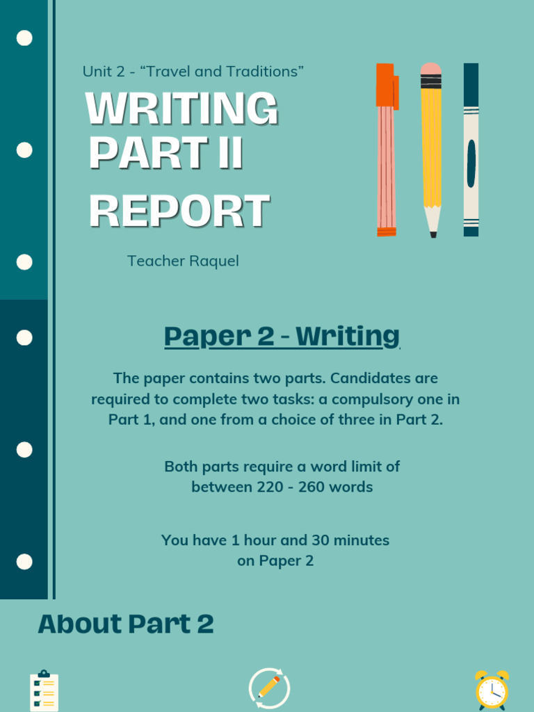 Writing Part II - Report - Compact Advanced - Unit 2 | PDF