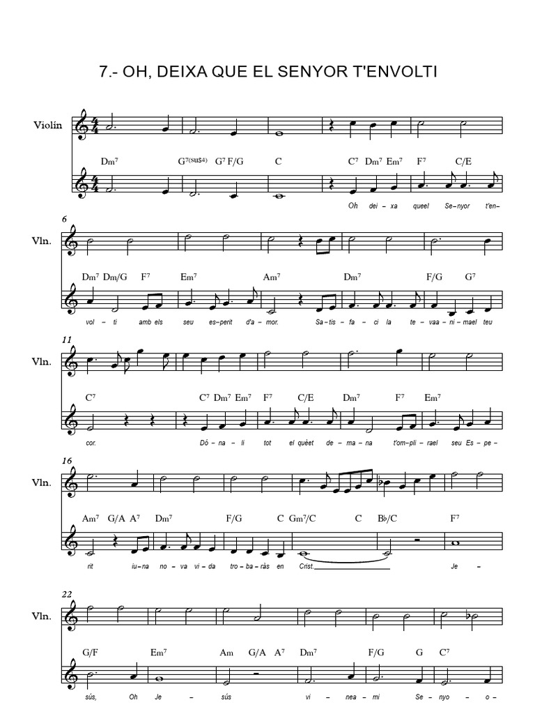 Oh, Deixa Que El Senyor T'envolti | PDF