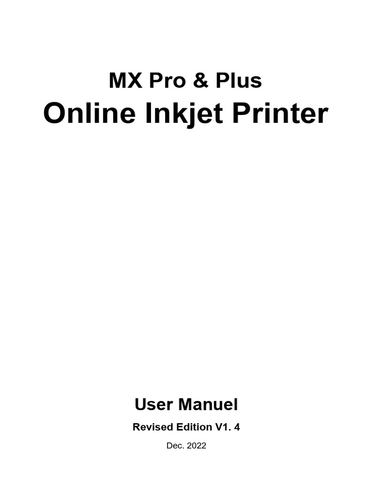 3.3 MX Pro & Plus User Manual | PDF | Printer (Computing) | Typefaces