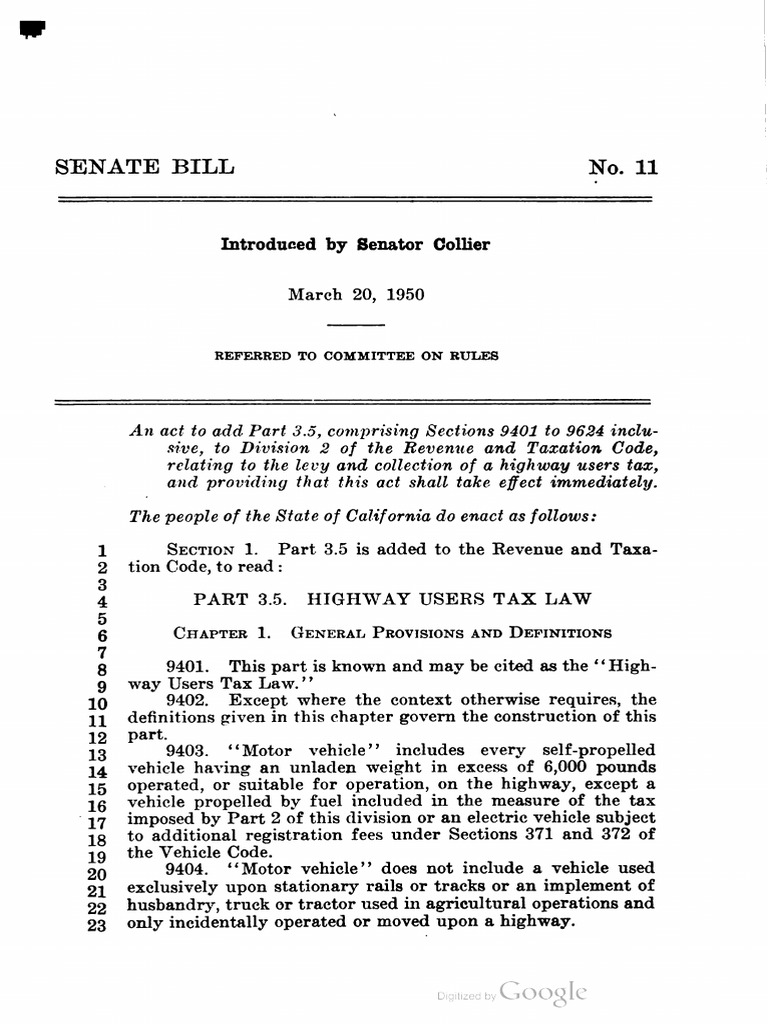 The Truth About The Drivers License - Senate Bill 11 1950 Highway | PDF ...
