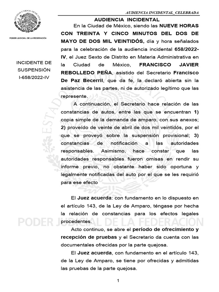 audiencia incidental (1) | PDF | Vacunación | Vacunas