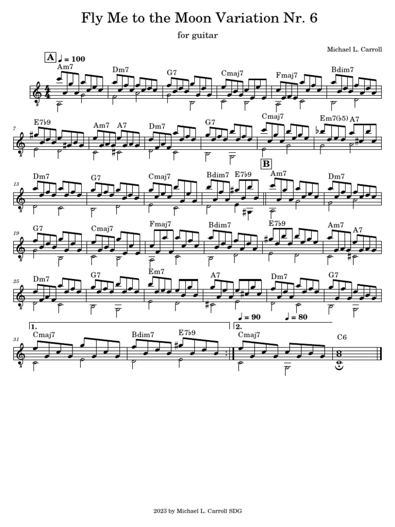 Fly Me To The Moon Bart Howard | PDF