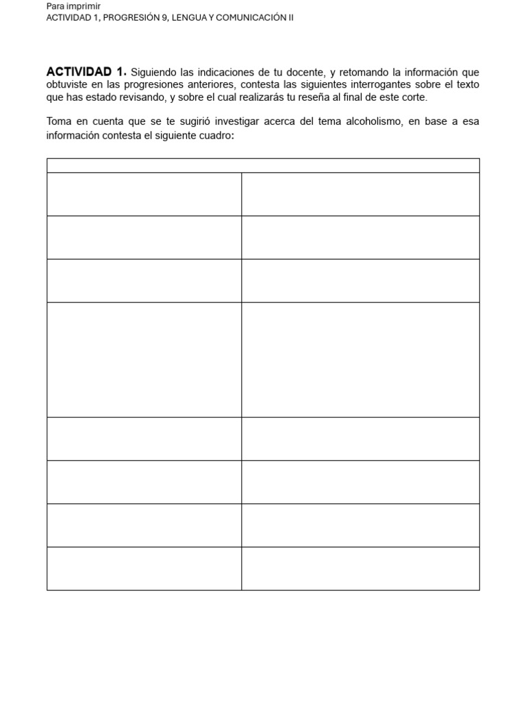 Actividad 1 Progresión 9 PDF | PDF