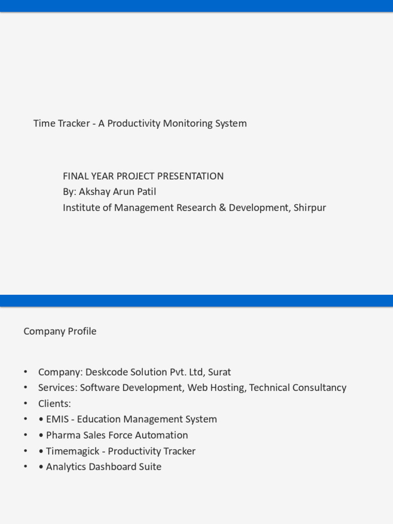Time Tracker PPT Final Reordered Styled | PDF | Computing | Software