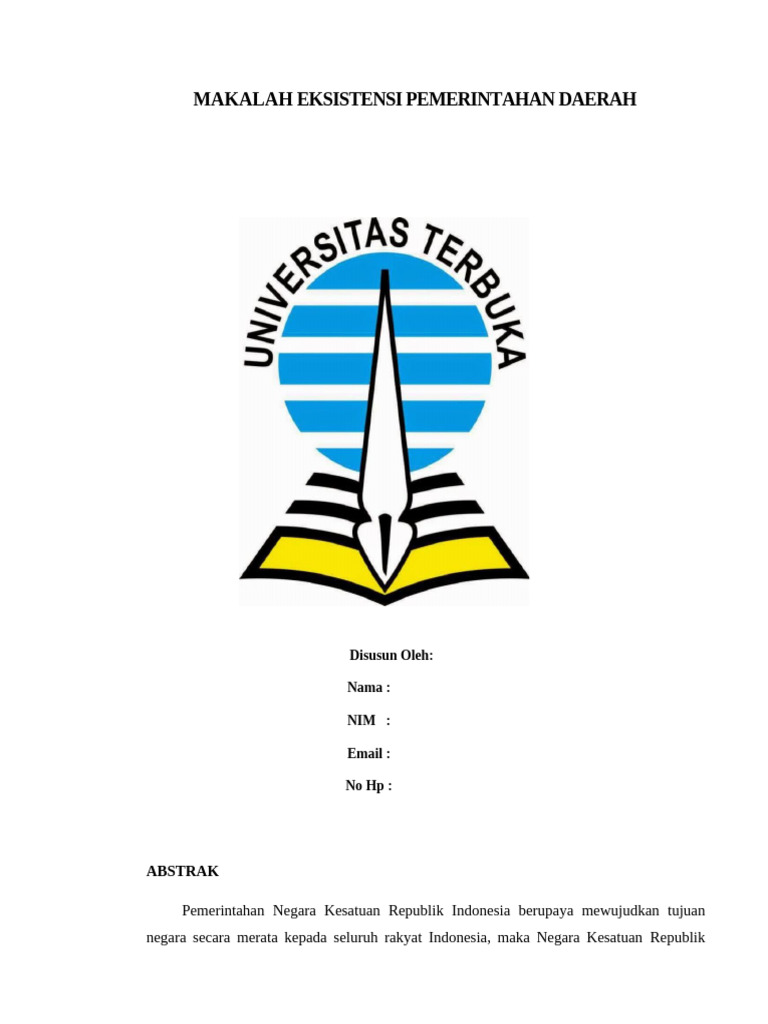 Tugas 1 Sistem Pemerintahan Daerah | PDF