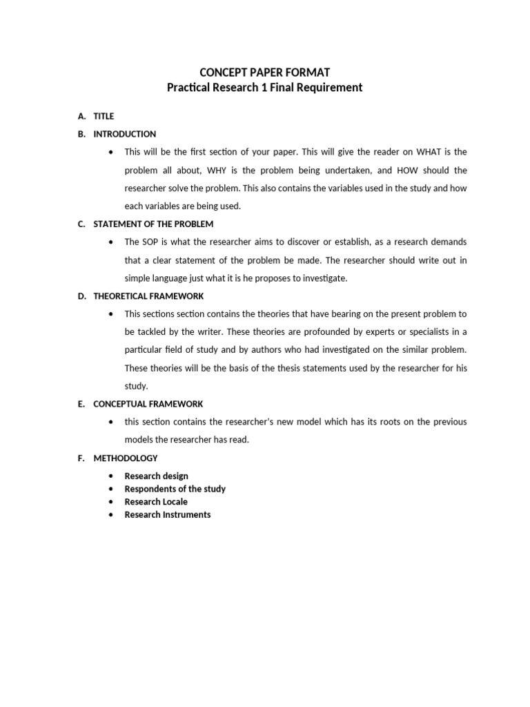 Concept Paper Format | PDF