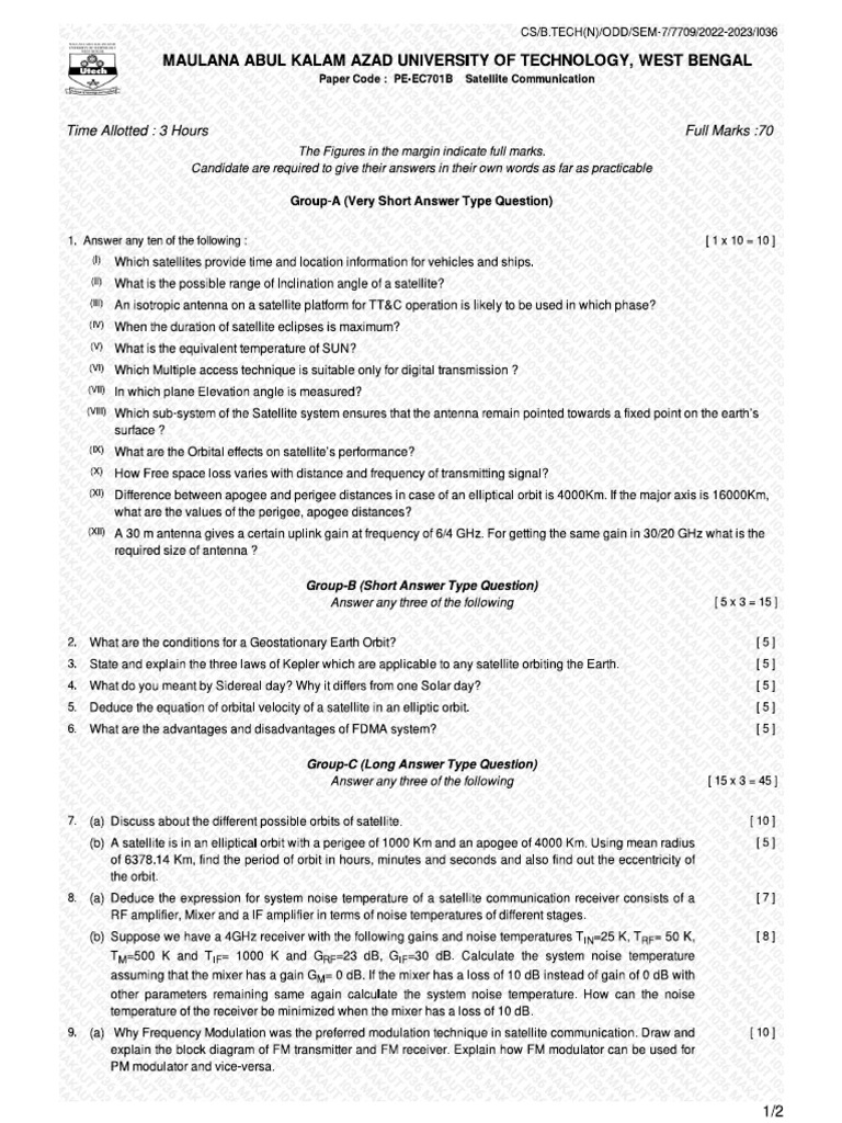 Sat Comm 2023 Q | PDF