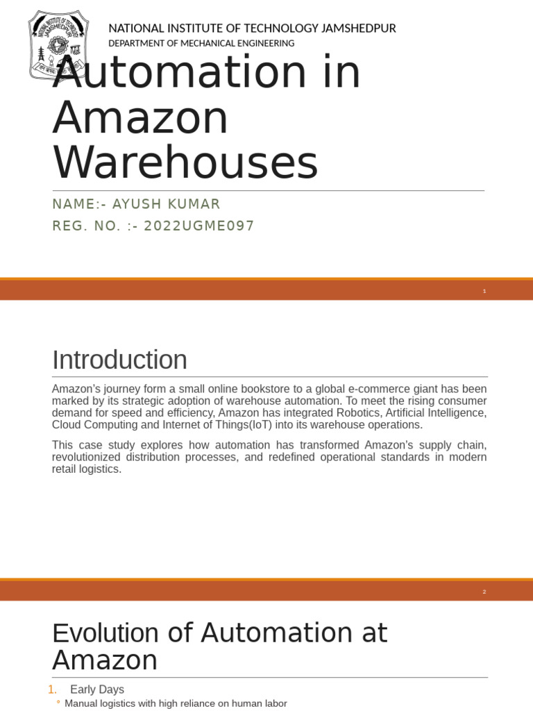 Amazon Warehouse Automation Insights | PDF | Automation | Internet Of ...