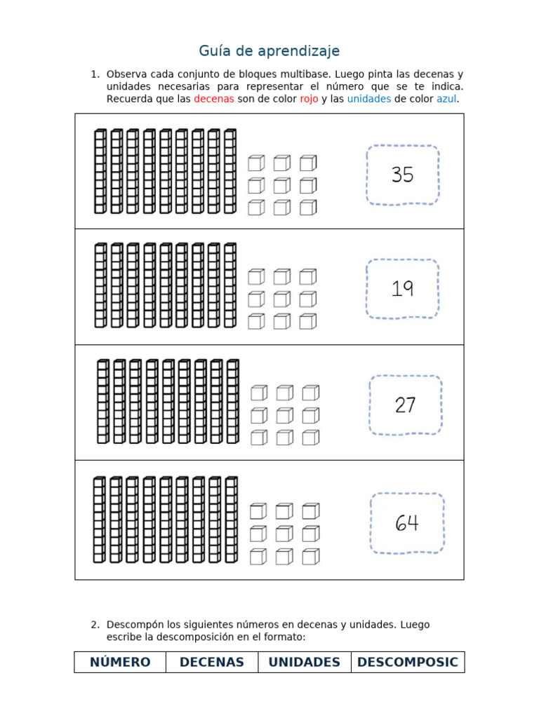 Guia Componer y Descomponer | PDF