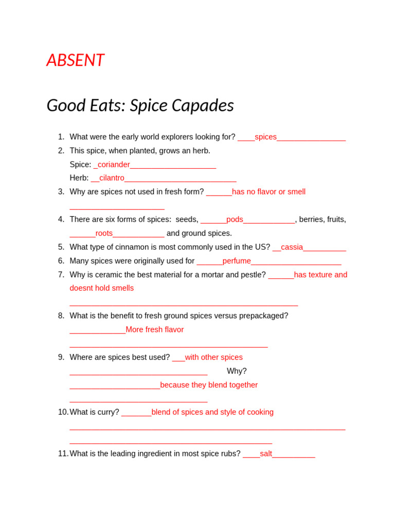 Copy of Good Eats Spice Capades-1 | PDF
