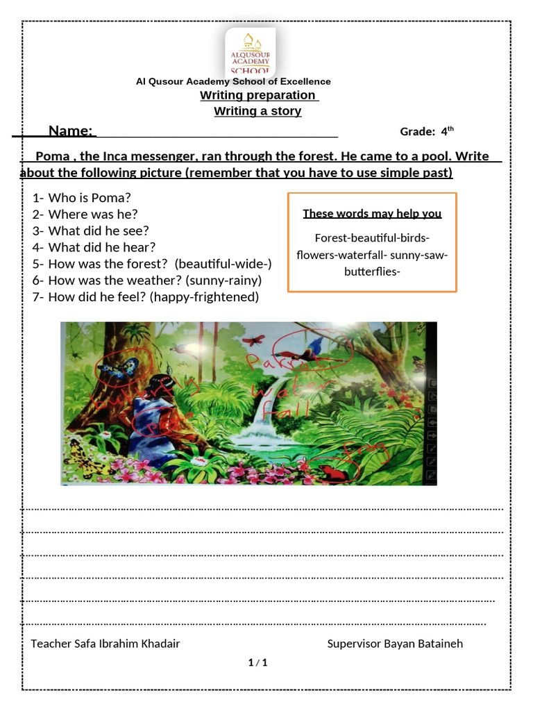 Writing Practice 4th Grade Safa | PDF