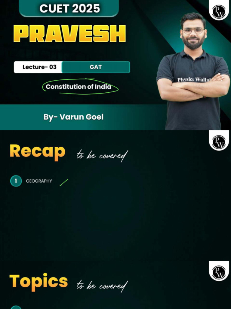 Constitution of India 01 Class Notes Pravesh 2025 CUET ...