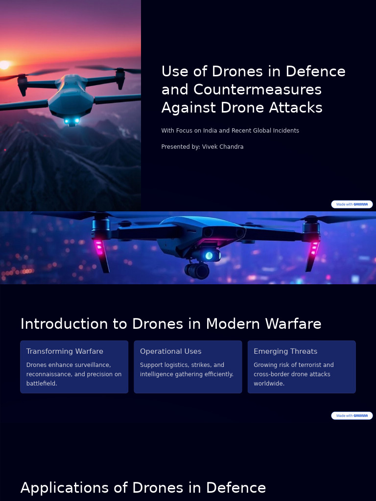 Use of Drones in Defence and Countermeasures Against Drone Attacks ...