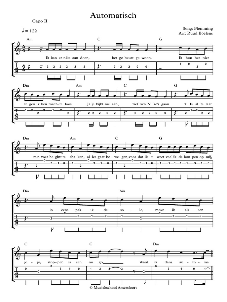 Automatisch Flemming Gitaar Tab | PDF