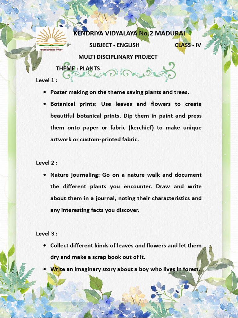 Class Iv Term 2 MDP | PDF