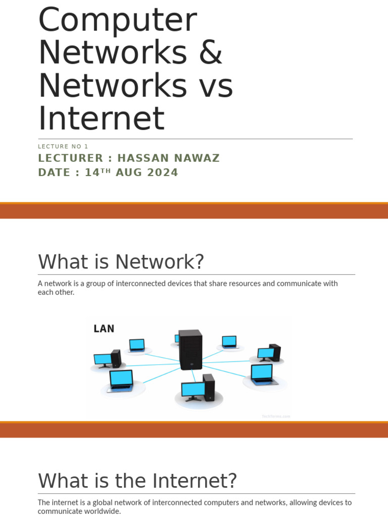 Introduction to Computer Networks Lecture 1 | PDF