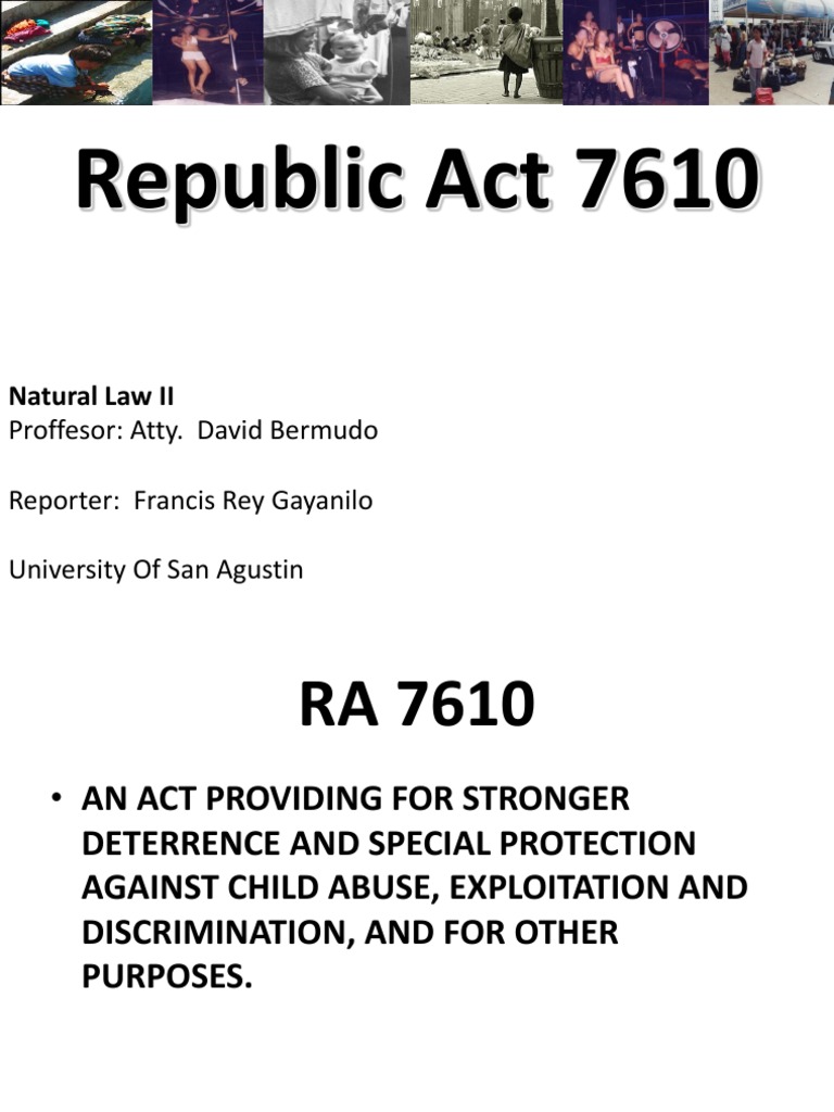 Republic Act 7610 Francis | PDF | Child Abuse | Obscenity