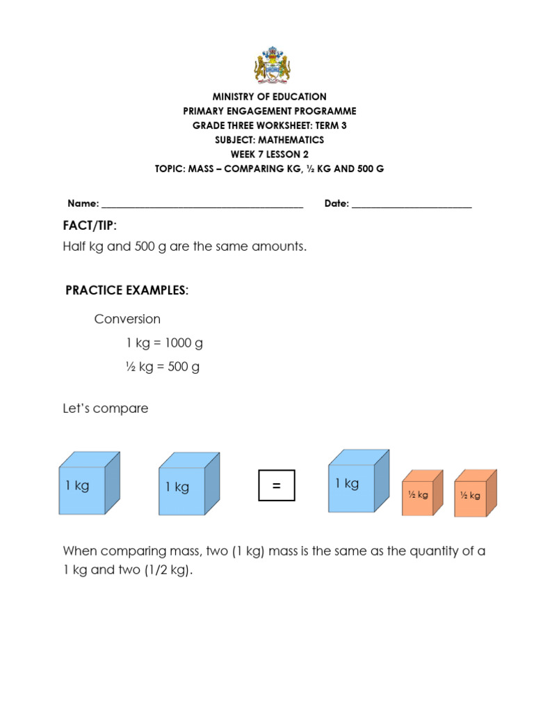 Grade 3 Mathematics Week 7 Lesson 2 - 2021 - Term 3 | PDF