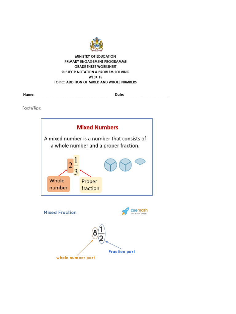 Grade 3 Mathematics Week 15 - 2022 - Consolidated Worksheet | PDF ...