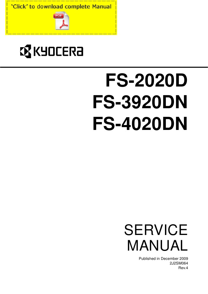 KYOCERA FS-2020D 3920DN 4020DN Service Manual Pages | PDF | Printer ...
