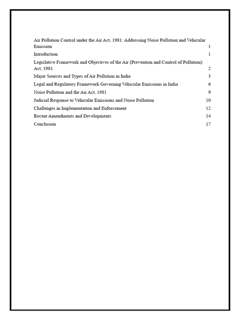 Environment Law Projectt | PDF | Air Pollution | Pollution