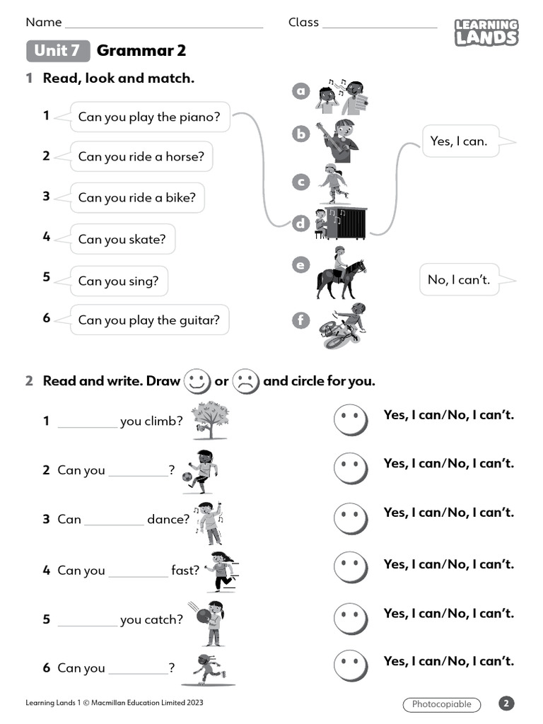 LL1 Worksheets U7 Grammar 2 | PDF