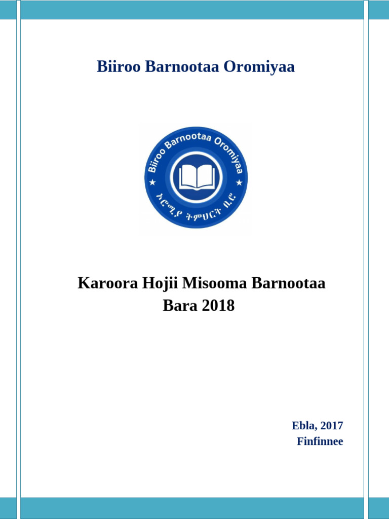 Karoora Waggaa BBO 2018 After MGT | PDF