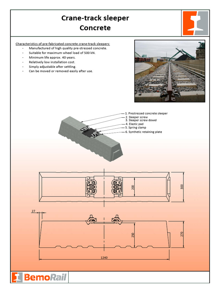 Bemo Rail Crane Track Sleeper Concrete | PDF